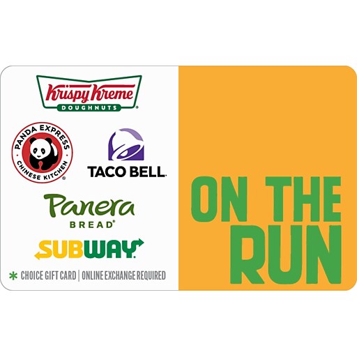 On the Run $50.00 Gift Card, Email Delivery (1023990B5000) | Staples