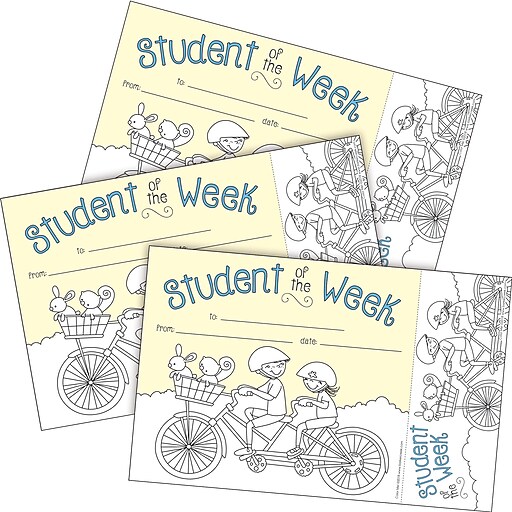 Barker Creek Color Me! Student of the Week Awards & Bookmarks, 90/Set ...