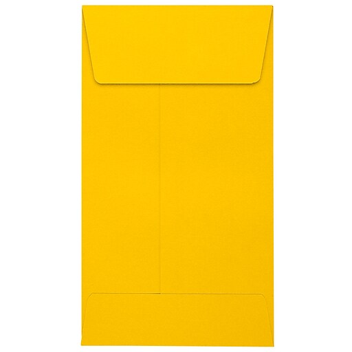 JAM Paper Self Seal #5 1/2 Coin Envelopes, 3 1/8" x 5 1/2", Sunflower ...