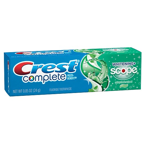 Crest Plus Scope Complete Whitening Toothpaste, Minty Fresh, .85 oz ...