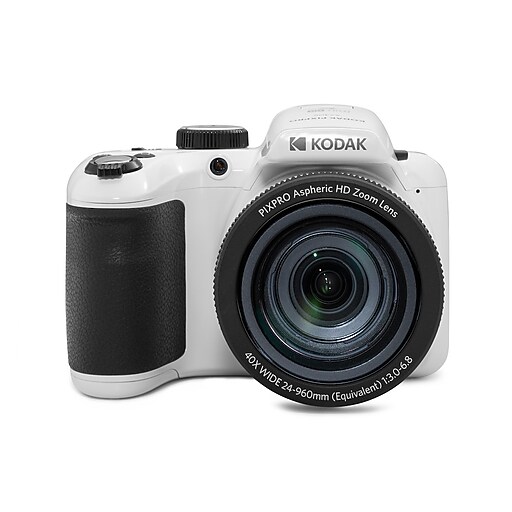 Kodak PIXPRO 20MP Digital Bridge Camera, 40x Optical Zoom, White (AZ405 ...