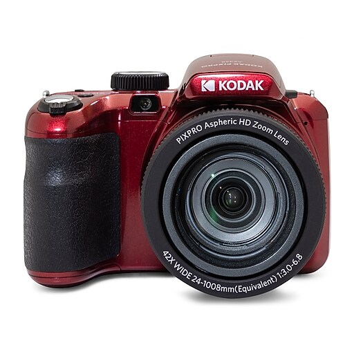 Kodak PIXPRO 20MP Bridge Digital Camera, 42x Optical Zoom, Red (AZ425 ...