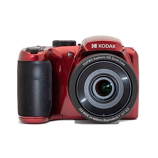 Kodak PIXPRO 16MP Bridge Digital Camera, 25x Optical Zoom, Red (AZ255 ...