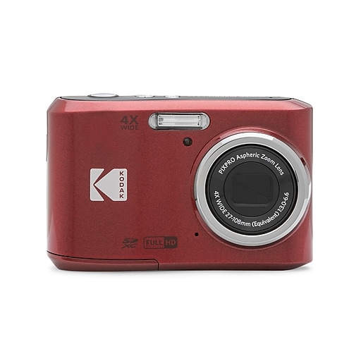 Kodak PIXPRO 16MP Point and Shoot Digital Camera, 4x Optical Zoom, Red ...