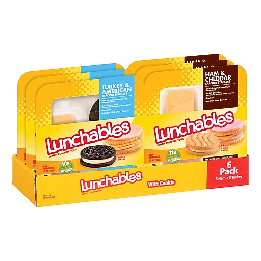 Lunchables Ham & Turkey Variety Lunch Kit, 20.7 oz., 6/Pack (902-00011 ...