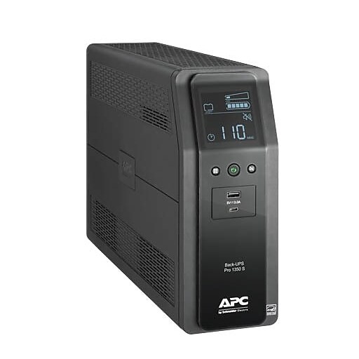 APC Series 1350VA Battery Backup UPS, 10-Outlets, Black (BR1350MS ...