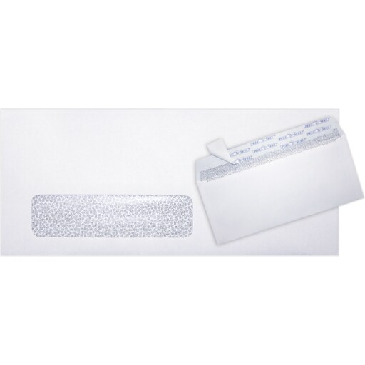JAM Paper Self Seal Security Tinted #10 Business Envelopes, 4 1/8" x 9 ...