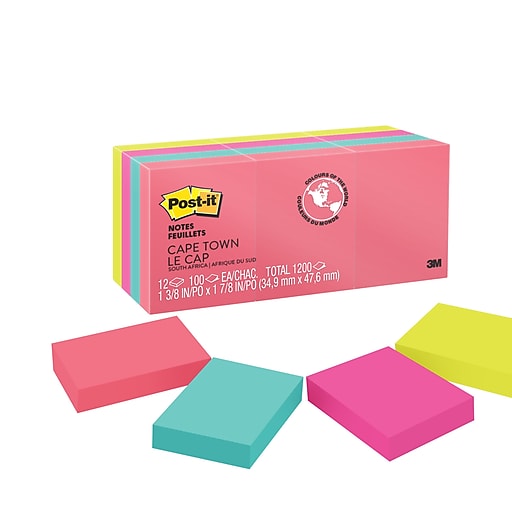 Post-it® Notes, Cape Town Collection, 1.5 Post-it® Notes, Cape Town Collection, 1.5