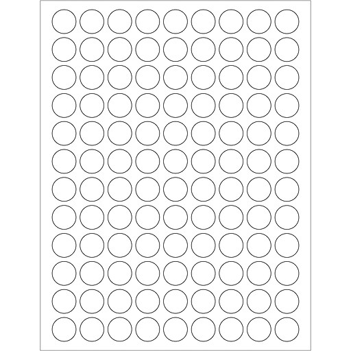 Tape Logic® Circle Laser Labels, 3/4", White, 10800/Case (LL141) | Staples