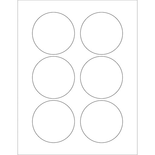 Tape Logic Glossy White Circle Laser Labels, 3", Glossy White, 600/Case ...