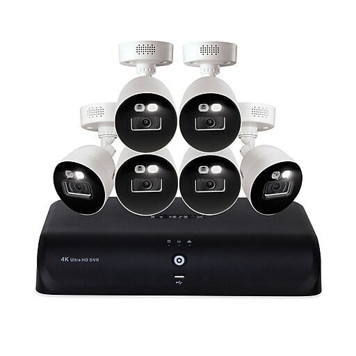 Lorex Fusion 4K 8.0-MP 12-Camera-Capable 2-TB DVR System with 6 Wired ...