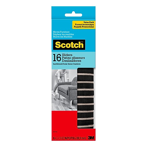 Scotch Sliders, 3-1/2 in. Round, Felt, 16/Pack (SP674-NA) | Staples