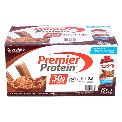 Premier Protein Chocolate Ready to Drink Shake, 11 oz, 15/Pack (220 ...