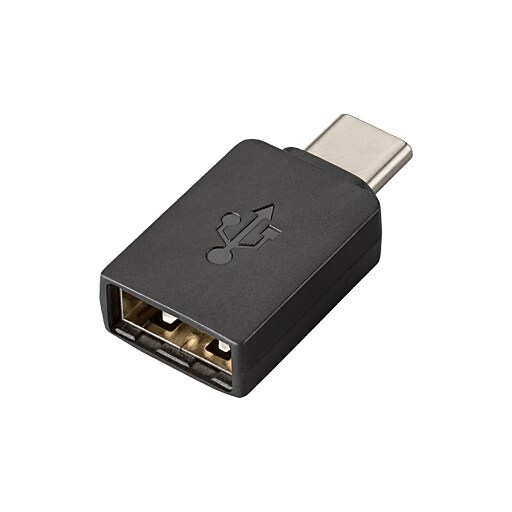Poly USB-A to USB-C Adapter, Female to Male (HP85Q48AA) | Staples