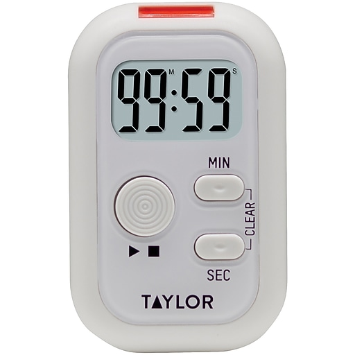 Taylor Precision Products Digital Display Flashing Light Timer, White ...
