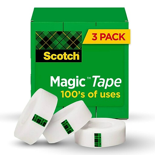 Scotch Magic Invisible Clear Tape Refill, 0.75" x 27.77 yds., 1" Core ...