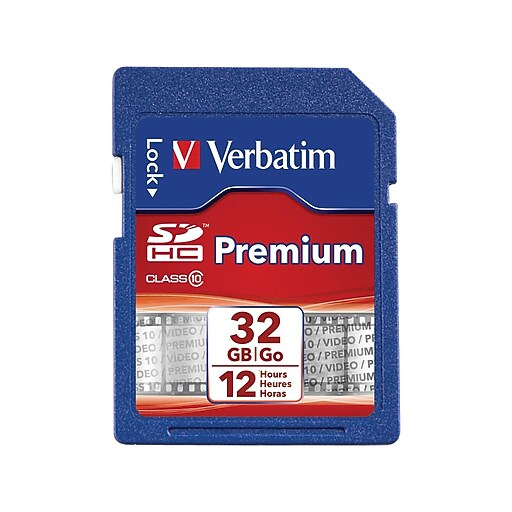 Verbatim Premium 32GB SDHC Memory Card, Class 10, UHS-I (VTM96871 ...