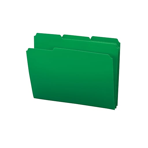 Smead Poly File Folder, 1/3-Cut- Tab Letter Size, Green, 24 per Box ... Smead Poly File Folder, 1/3-Cut- Tab Letter Size, Green, 24 per Box ...