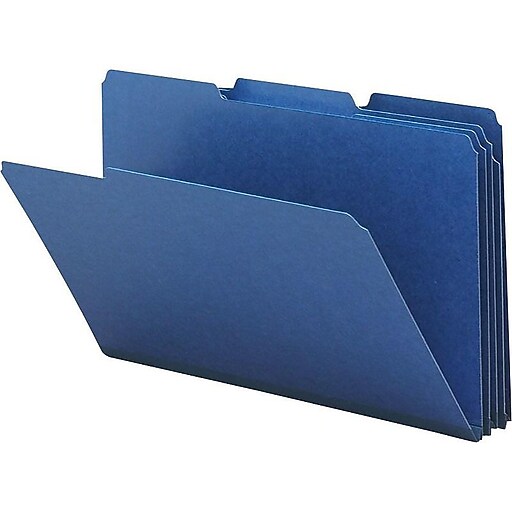 Smead Pressboard File Folder, 1/3-Cut Tab, 1" Expansion, Legal Size ...