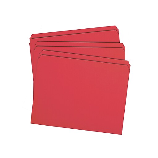 Smead File Folder, Reinforced Straight-Cut Tab, Letter Size, Red, 100 ... Smead File Folder, Reinforced Straight-Cut Tab, Letter Size, Red, 100 ...