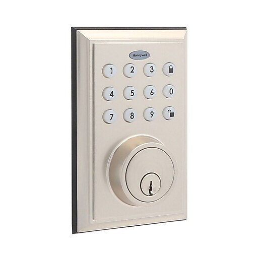 Honeywell Bluetooth Digital Deadbolt Door Lock, Satin Nickel (8812309S ...