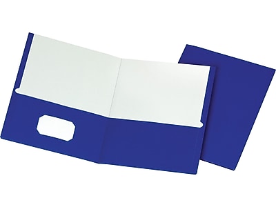 Binder Staples Smooth 2-Pocket Paper Folder, Electric Blue, 25/Box Two ...