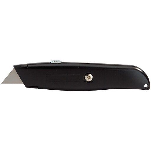 Staples Heavy-Duty Retractable Knife, Black (10619) | Staples