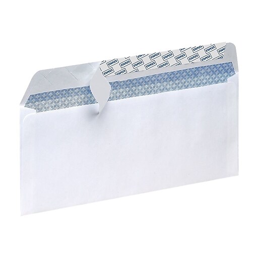 Staples Self Seal Security Tinted 10 Business Envelopes 4 1 8 X 9 1