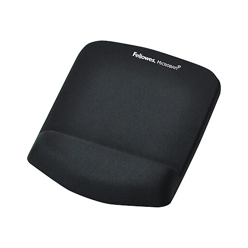 Fellowes PlushTouch Foam Non-Skid Mouse Pad/Wrist Rest Combo, Black ...