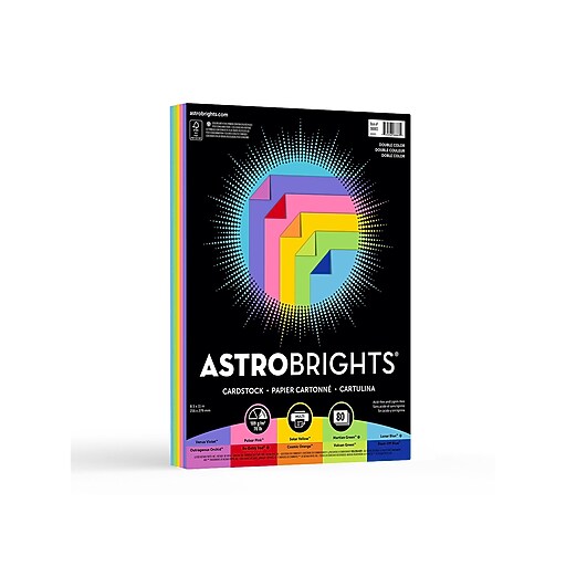 Neenah Paper Astrobrights® Double Color Cardstock, 8 1/2" x 11 ...