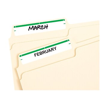 green file folder labels | Staples