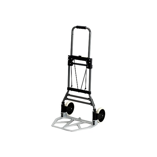 Safco STOW AWAY Collapsible Hand Truck, 275 lbs., Aluminum/Black (4062 ...