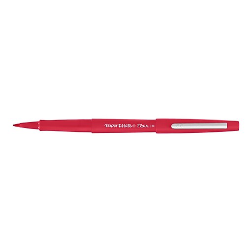 Paper Mate Flair Felt Pen, Medium Point, Red Ink (8420152) | Staples