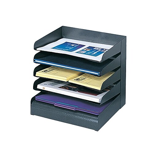Safco 5-Compartments Steel File Organizer, Black (3127BL) | Staples