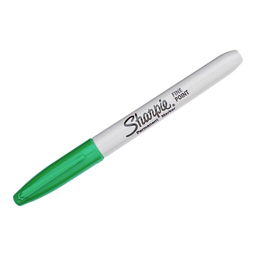 Sharpie Permanent Marker, Fine Tip, Green (30004) | Staples