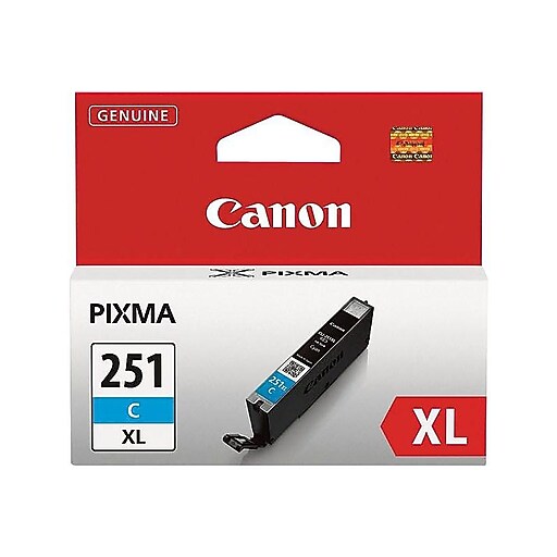 Canon 251XL Cyan High Yield Ink Cartridge (6449B001) | Staples