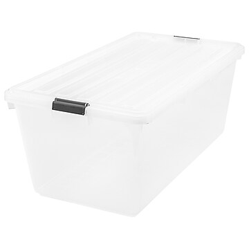 clear storage boxes | Staples