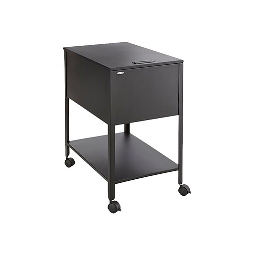 Safco Extra Deep Metal Mobile File Cart with Lockable Wheels, Black ...