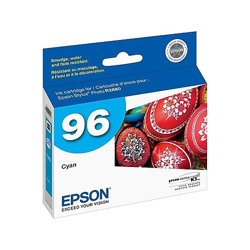 Epson T96 Ultrachrome Cyan Standard Yield Ink Cartridge | Staples