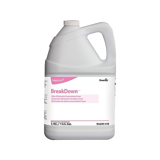 BreakDown Odor Eliminator Concentrate, Fresh, 4/Carton (94291110) | Staples