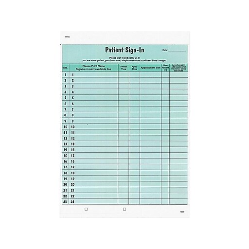 Tabbies 3-Part Patient Sign-in Label Forms, 125/Pack (14532) | Staples