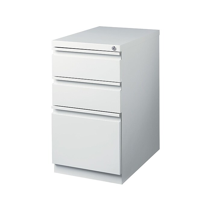 Staples 3 Drawer Mobile Vertical File Cabinet Letter size Lockable 27.75 H x 15 W x 23 D Light Gray ST60427 CC