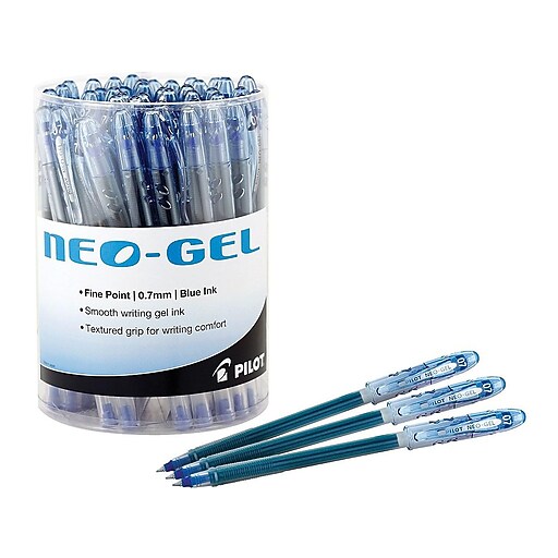 Pilot Neo-Gel Gel Pens, Fine Point, Blue Ink, 48/Pack (84072) | Staples
