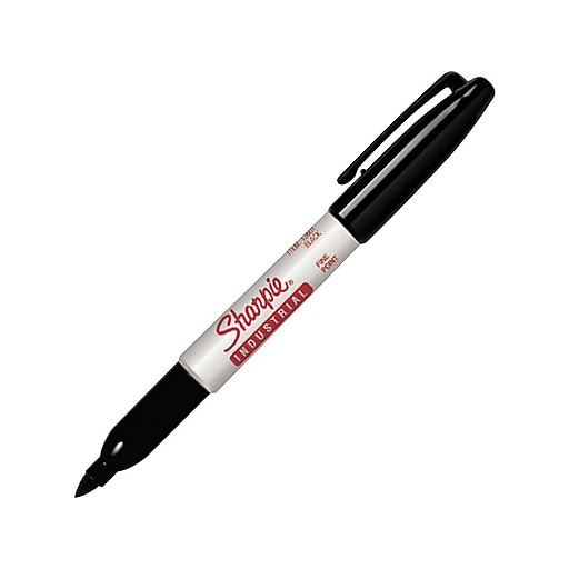 Sharpie Industrial Permanent Marker, Fine Tip, Black (13601A) | Staples