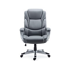 Staples Rutherford Ergonomic Faux Leather Swivel Executive Chair Gray 58677V Staples