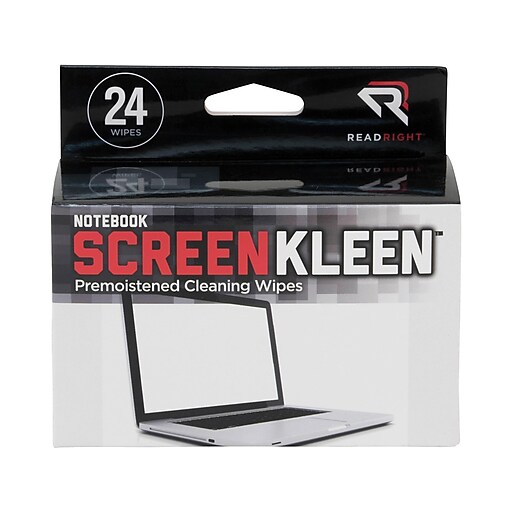 Read Right ScreenKleen Laptop Screen Cleaning Wipes, 24/Box (RR1217 ...