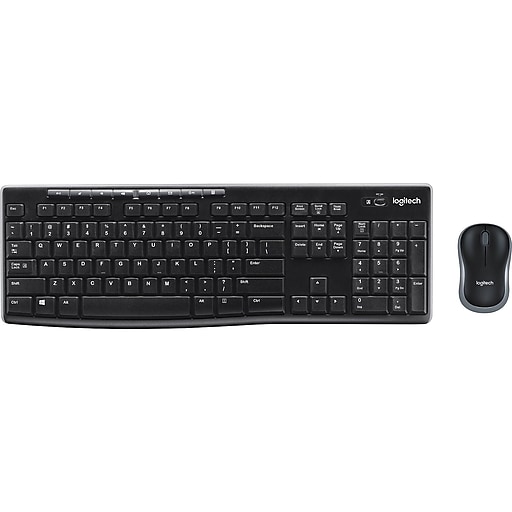 Logitech Combo Mk270 Wireless Keyboard And Mouse Black 920 004536 Staples 