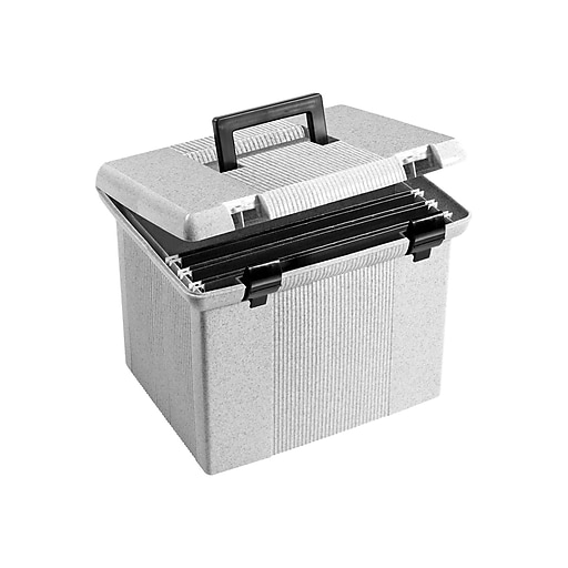 Pendaflex Hanging File Box, Letter Size, Granite (PFX 41747) | Staples