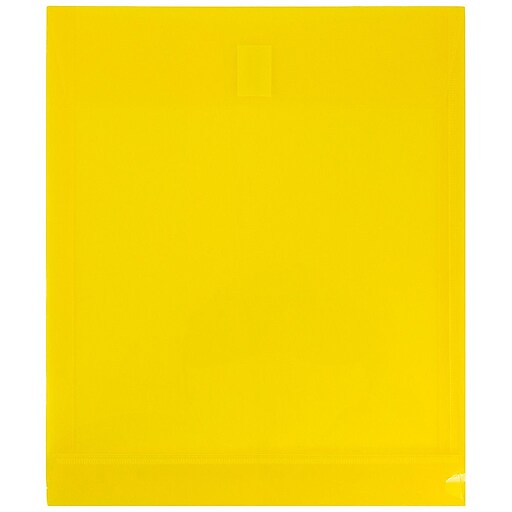 JAM Paper Standard Plastic Document File, Letter, Yellow, 12/Pack ...