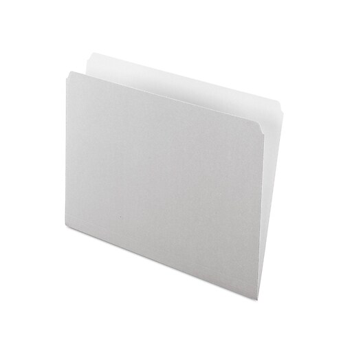 Pendaflex Two-Tone File Folders, Straight-Cut Tab, Letter Size, Gray ...